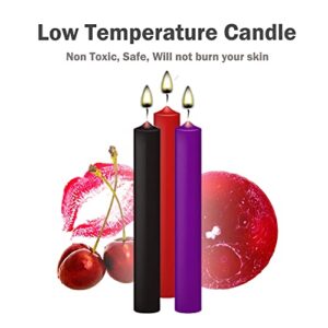 WEIHAI Low Temperature Candles Low Heat Candles Romantic Wax Play Candles for Lovers Couples Wedding