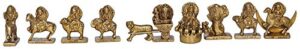 aona brass chota navagraha set - brass idol height 3 inch