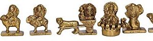 AONA Brass Chota Navagraha Set - Brass Idol Height 3 Inch