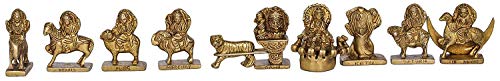 AONA Brass Chota Navagraha Set - Brass Idol Height 3 Inch