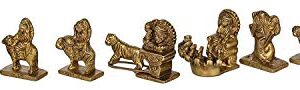 AONA Brass Chota Navagraha Set - Brass Idol Height 3 Inch