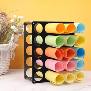 AOFLLU Vinyl Roll Holder, 20-Holes Storage Organizer Acrylic Display Rack, Lightweight Sturdy Roll Keeper Holders for Art Craft Paper Room Decor, 2" Rolls, Black