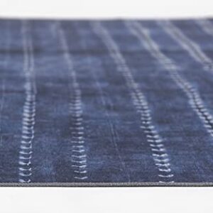 Novogratz by Momeni Bolt Polyester Denim Area Rug 9' X 12'