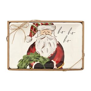 Mud Pie Ho, Christmas Santa Tray, 7" x 11"