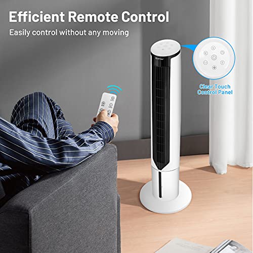 COSTWAY Evaporative Cooler, Include Remote Control, 4 Ice Packs, Portable Bladeless Cooler with 3 Modes, 3 Speeds, 9H Timer, LED Display, Air Cooler for Indoor Use, Bedroom (White)