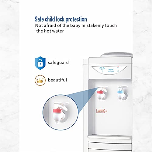 Water Cooler Dispenser, Hot&Cool Top Loading Water Dispenser 5 Gallons Water Coolers with Child Safety Lock Removable Drip Tray & Storage Cabinet