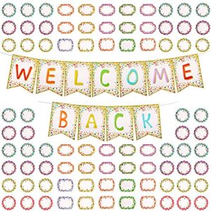 71 pieces confetti classroom decorations confetti bulletin board welcome banners confetti accents welcome back to school cutouts for teacher student first day of classroom school decoration