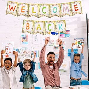 71 Pieces Confetti Classroom Decorations Confetti Bulletin Board Welcome Banners Confetti Accents Welcome Back to School Cutouts for Teacher Student First Day of Classroom School Decoration