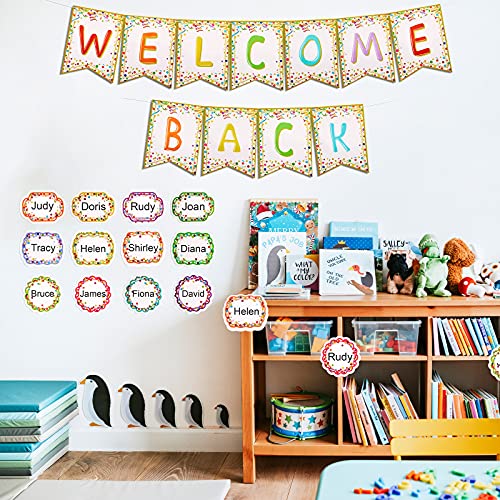 71 Pieces Confetti Classroom Decorations Confetti Bulletin Board Welcome Banners Confetti Accents Welcome Back to School Cutouts for Teacher Student First Day of Classroom School Decoration