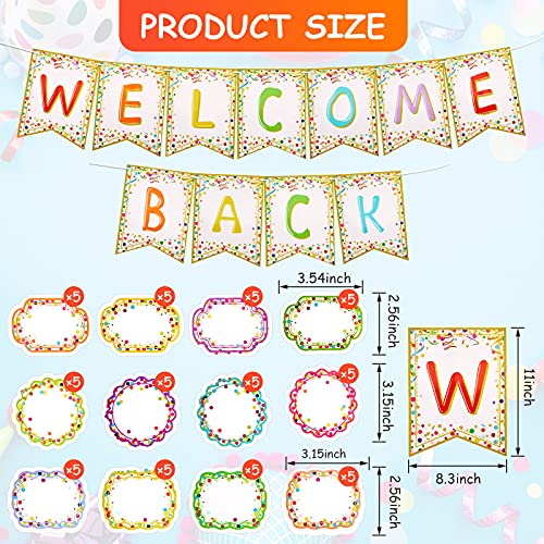 71 Pieces Confetti Classroom Decorations Confetti Bulletin Board Welcome Banners Confetti Accents Welcome Back to School Cutouts for Teacher Student First Day of Classroom School Decoration