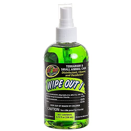 Zoomed Wipeout Reptile Terrarium Cleaner (8.75oz) - with Attached DBDPet Pro-Tip Guide