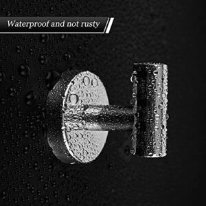 WALLERRY 4 Pack Polished Chrome Towel Hooks, Coat Hook Robe Towel Hook Bathroom Cabinet Closet Sponges Hook SUS 304 Stainless Steel Wall Hook for Bath Kitchen Bedroom Garage Heavy Duty Wall Mounted