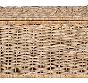 Kouboo Rattan Kobo Decorative Storage Trunk with Lid, Large