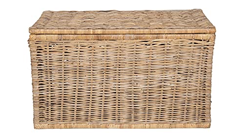 Kouboo Rattan Kobo Decorative Storage Trunk with Lid, Large