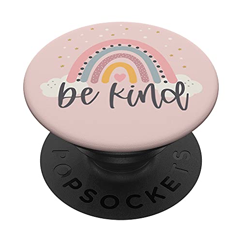 Be Kind - Cute Rainbow Positive Quotes Inspirational Saying PopSockets Swappable PopGrip