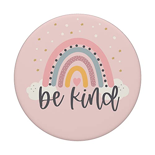 Be Kind - Cute Rainbow Positive Quotes Inspirational Saying PopSockets Swappable PopGrip