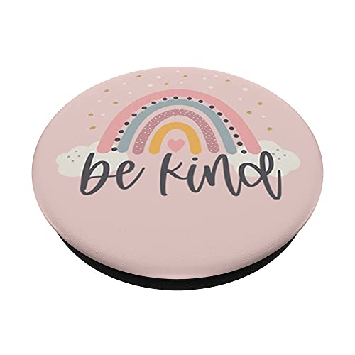 Be Kind - Cute Rainbow Positive Quotes Inspirational Saying PopSockets Swappable PopGrip