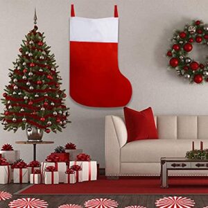 KIMOBER Oversized Giant Felt Christmas Stocking, Jumbo Hanging Christmas Stockings for Family Party Decorations - 45"