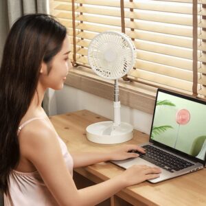 Fly Kan Retractable folding remote control desktop fan, USB table fan, portable remote control fan, suitable for office, home, outdoor camping, etc.