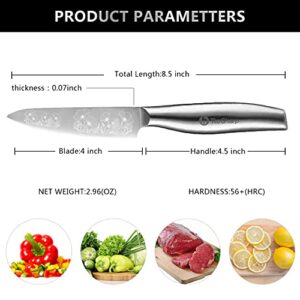 TooSharp Paring Knife for Cooking, Update Fit Non-stick Peel, Lightweight And Convenient, Easy To Control For Home Kitchen/Restaurant/travel, 304 Stainless Steel Handle, Good Helper For Cooking