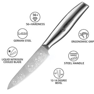 TooSharp Paring Knife for Cooking, Update Fit Non-stick Peel, Lightweight And Convenient, Easy To Control For Home Kitchen/Restaurant/travel, 304 Stainless Steel Handle, Good Helper For Cooking