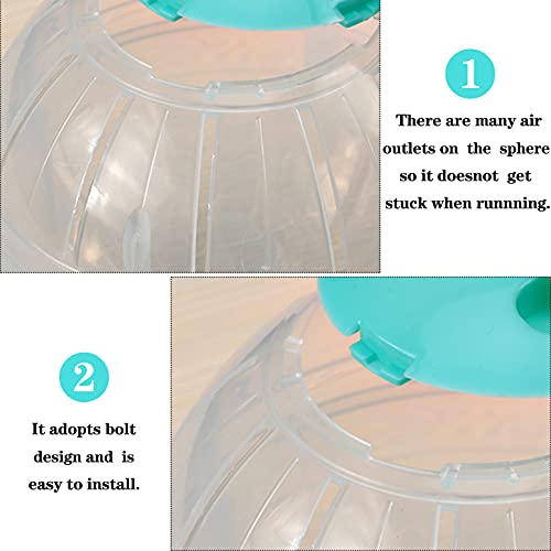 2 Pieces Hamster Exercise Ball, 5.7 Inch Hamster Running Ball Transparent Plastic Hamster Ball Wheel for Dwarf Hamsters Small Pets to Reduce Boredom and Increase Activity