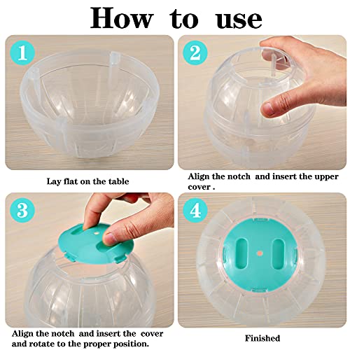 2 Pieces Hamster Exercise Ball, 5.7 Inch Hamster Running Ball Transparent Plastic Hamster Ball Wheel for Dwarf Hamsters Small Pets to Reduce Boredom and Increase Activity