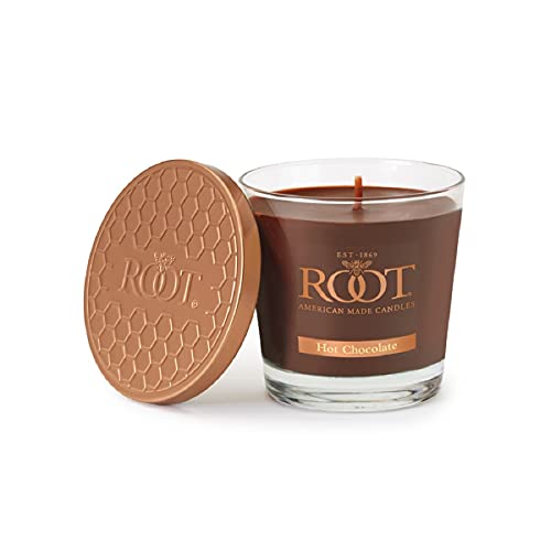 Root Candles Scented Candles Honeycomb Veriglass Premium Handcrafted Beeswax Blend Candle, Small, Hot Chocolate