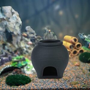 Mairuker Ceramic Jar Aquarium Decoration Fish Shrimp Breeding Cave Fish Tank Ornaments for Betta Fish Amano Shrimp Cichlid to Play,Hide and Rest