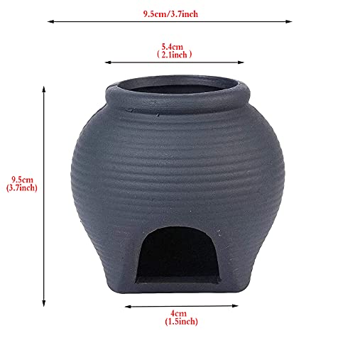 Mairuker Ceramic Jar Aquarium Decoration Fish Shrimp Breeding Cave Fish Tank Ornaments for Betta Fish Amano Shrimp Cichlid to Play,Hide and Rest