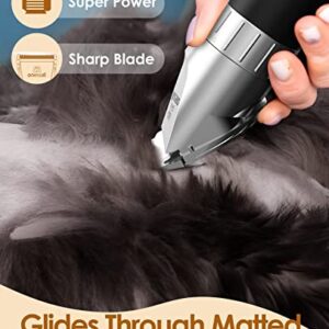 oneisall Cat Hair Trimmer,Quiet Cat Clippers for Matted Hair,Cordless Cat Grooming Kit with Comb,3 Speed Cat Shavers for Matted Long Hair