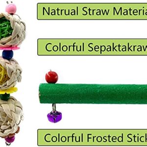 IOUH Green Swing Chicken Toy Chicken Swing Chicken Bird Xylophone Toy and Chicken Veggies Skewer Fruit Holder - Bird Chicken Feed Toys Chicken Stand Toy for Hens Bird Parrot Training Chicken coop 3PCS