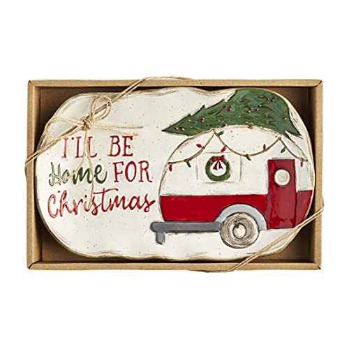 Mud Pie Farmhouse Christmas Platter, Camper, 5 1/4" x 8 1/2"