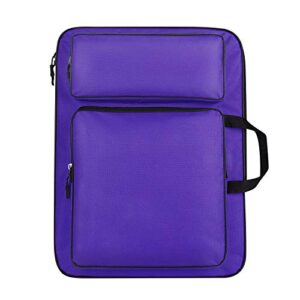 A3 Art Portfolio Carry Case Adjustable Water-Resistant Art Carrying Shoulder Bag Portable Student Drawing Board Bag Multi-Functional Zipper Sketching Bags Waterproof Artist Portfolio Backpack Tote Bag