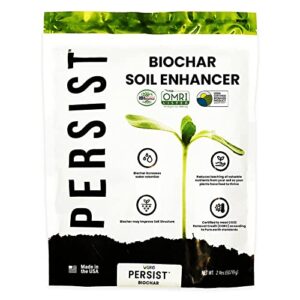 persist horticultural charcoal, biochar soil amendment for indoor plants, improves potting soil for indoor plants & terrariums, 100% natural active carbon organic house plant soil enchancer 3qt bag