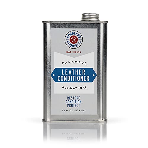 COBBLER'S CHOICE CO. FINEST QUALITY All-Natural Leather Conditioner - Leather Restorer - Safely Conditions and Restores Leather (16oz (473 ML))