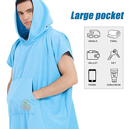 SEASHORE TREE Beach Towel Hoodie Swimming Towels Quick Dry Robes Adult Beach Poncho for Women Men