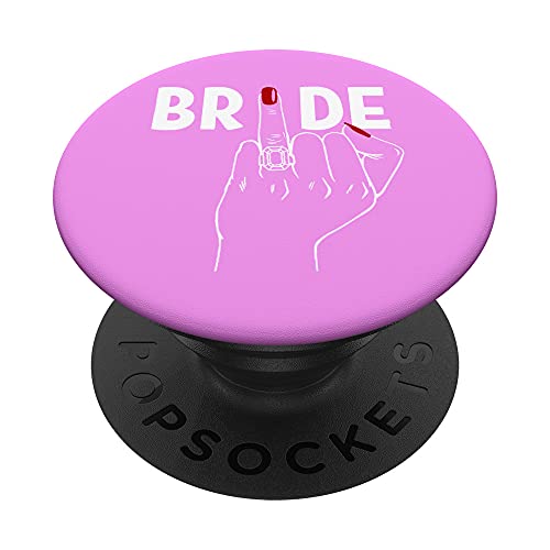 Wedding Honeymoon Bachelorette Red Finger Ring Fiance Bride PopSockets Swappable PopGrip