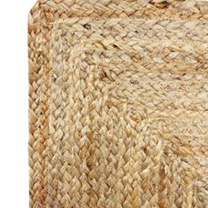 Hausattire Hand Woven Jute Braided Rug, 2'x3' - Natural, Reversible Farmhouse Accent Rugs for Living Room, Kitchen, Bedroom - 24x36 Inches