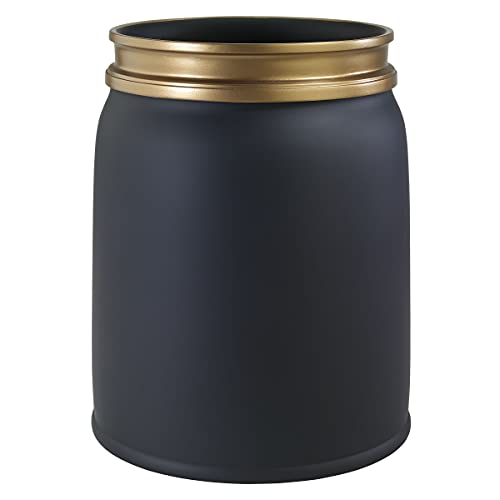 Avanti Linens - Wastebasket, Trash Can, Decorative Home Accessories (Memphis Black Collection)