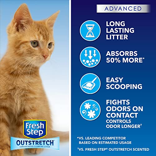 Fresh Step Outstretch, Clumping Cat Litter, Advanced, Extra Large, 32 Pounds total (2 Pack of 16lb Boxes)