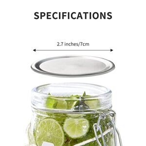 LUXACO 48 Pcs Mason Jar Lids with 1 Ring - Lids for Mason Jar Canning Lids - Aluminum Lids For Mason Jar Regular Mouth Split - 100% Fit & Airtight