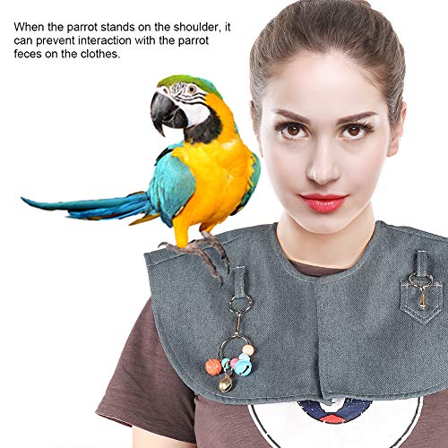 Voluxe Anti-Scratch Shoulder Protector Cape, Training Shoulder Cape Thicken Cloth Bird Training Cape Pet Shoulder Pad Diaper Shawl Shoulder Protector for Birds(Random Color Bell Pendant)