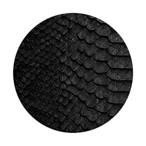 Snake Lover Cool Black Snakeskin Pattern Reptile Wild Animal PopSockets PopGrip: Swappable Grip for Phones & Tablets