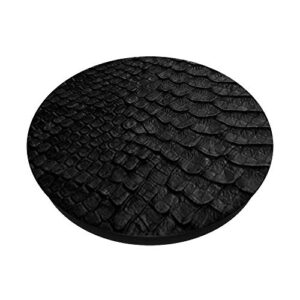 Snake Lover Cool Black Snakeskin Pattern Reptile Wild Animal PopSockets PopGrip: Swappable Grip for Phones & Tablets