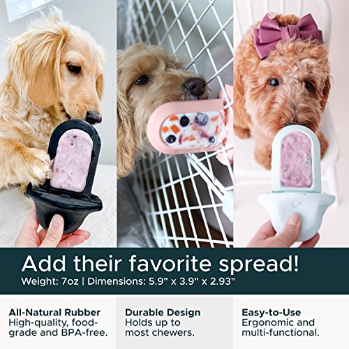 Diggs Groov Dog Training Toy I Puppy Training Aid I Crate Training Aids for Puppies I Attaches to Crate I Reduces Anxiety I Dog Treat Dispenser I Dog Kennel Toys I Navy