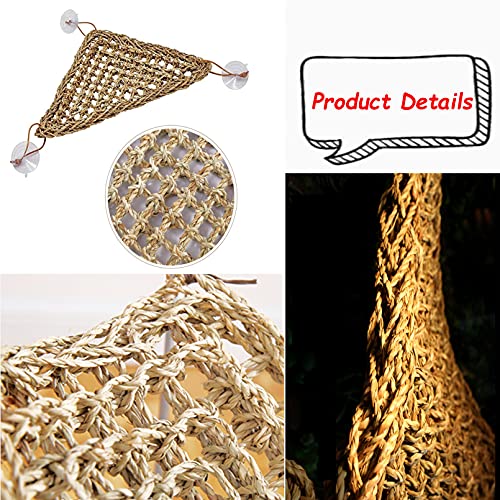 Hamiledyi Bearded Dragon Hammock Tank Accessories Reptile Climbing Toys Lizard Habitat Decoration Flexible Reptile Plants Vine Decor for Chameleon Hermit Crabs Gecko or Snakes