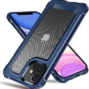 Tuerdan Designed for iPhone 12 Case, iPhone 12 Pro Case, [Military Grade Shockproof] [Soft Bumper & Hard Back] Anti-Scratches, Fingerprint Resistant, Protective Phone Case - 6.1 inch, Blue