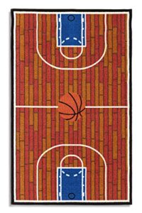 furnish my place 690 rust basketball childrens play area rug for bathroom, playroom & kindergarten classroom, (2'2"x3')