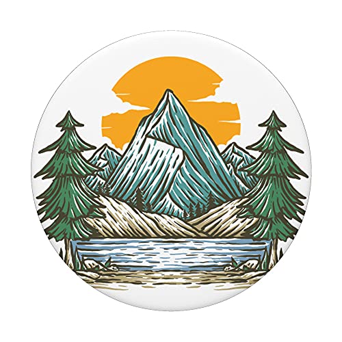 Outdoor Mountain Nature Sunset Nature Landscape PopSockets Swappable PopGrip